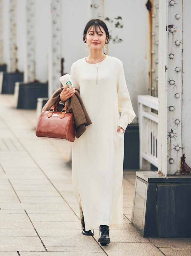 crew neck design one-piece【ivory】